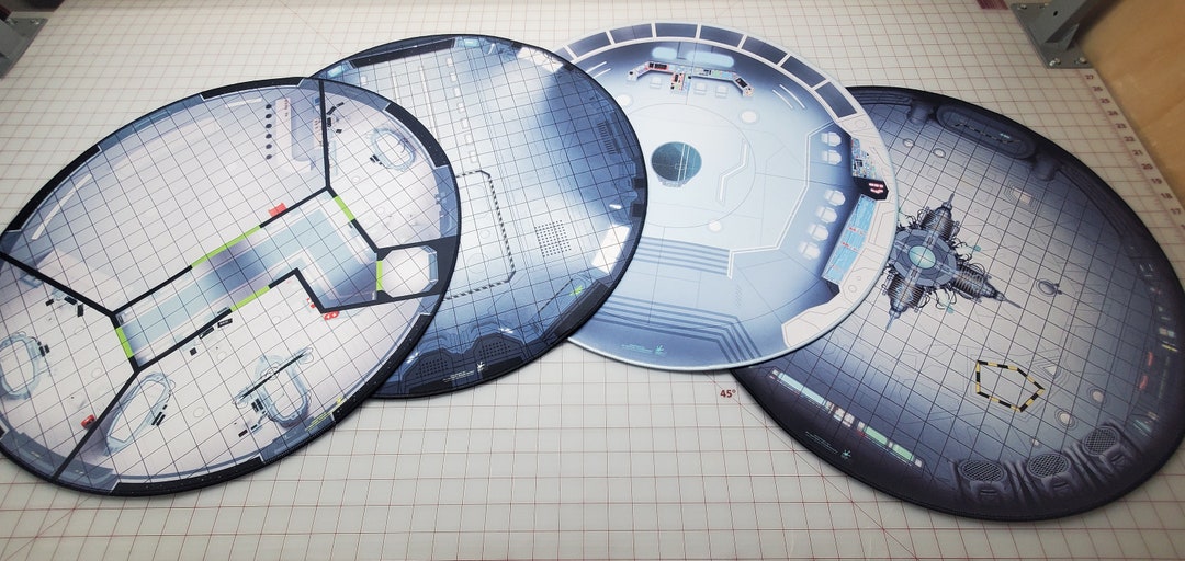 24" Diameter Starship Terrain for Rpgs MULTIPLE DESIGNS Dry & Wet Erase ...
