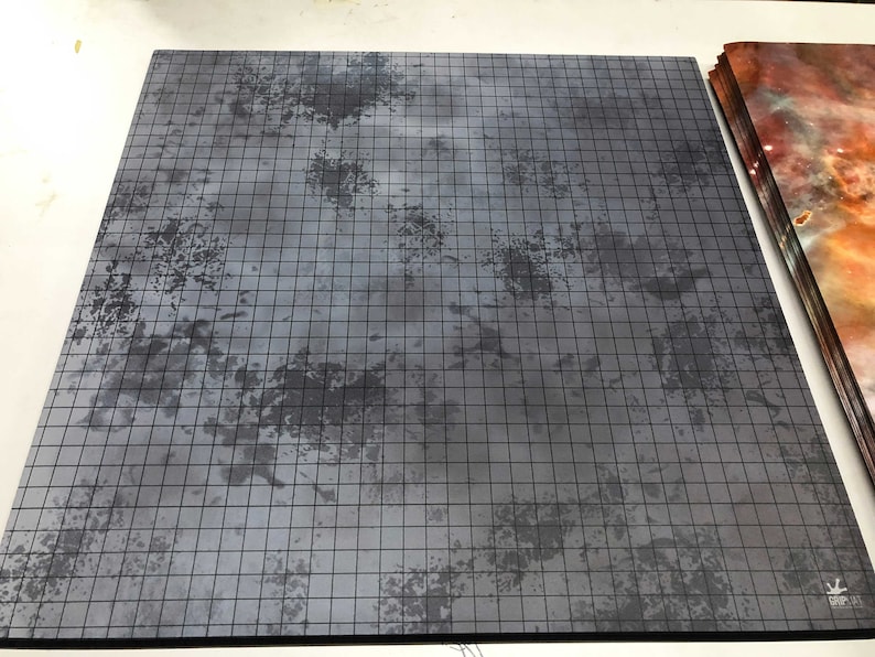 Dungeon Floor Play Mat W/ 1" Grid / Gripmat Perfect for D&D, Pathfinder ...