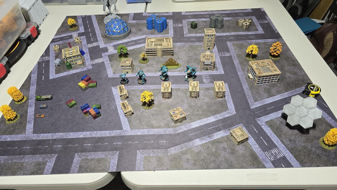 City Streets 8mm Scale Playmat / Gripmat Multiple Sizes! Perfect for ...