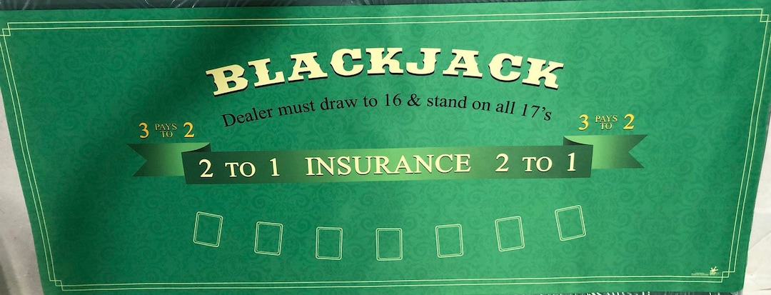 Pre-order: 30" X 72" Blackjack Table Mat With Stitched Edging - Etsy