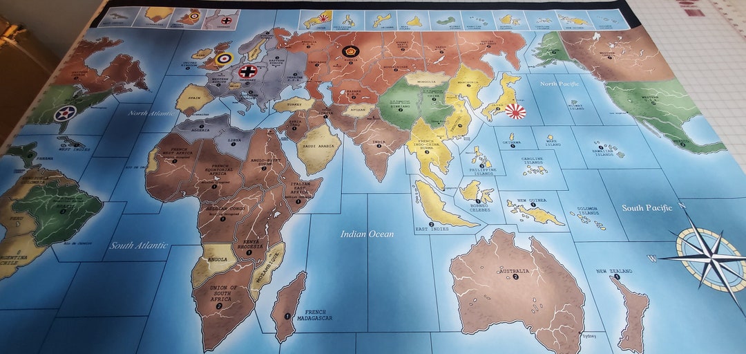 Axis and Allies CLASSIC Game Mat 55" X 33" Unofficial Upgrade - Etsy