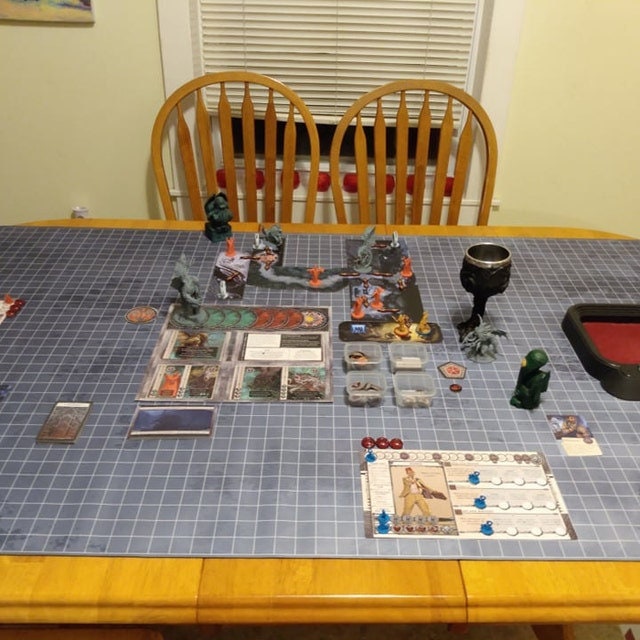 Dungeon Floor Play Mat W/ 1" Grid / Gripmat Perfect for D&D, Pathfinder ...