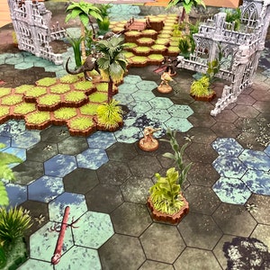 Heroscape Swampland Play Mat / Gripmat With 1.75"/45mm Hexes Multiple ...