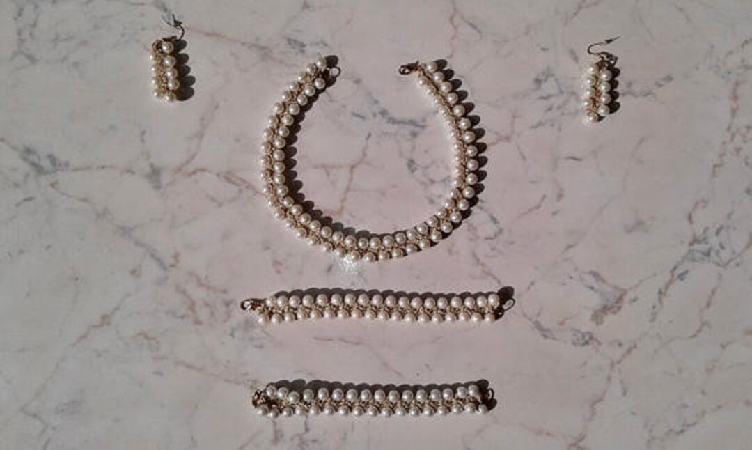 Parure Di Madre Perle All'uncinetto - Etsy