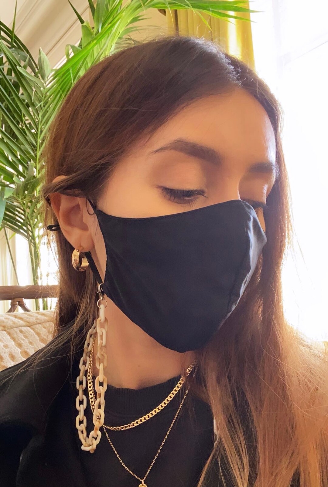 Chunky Acrylic Link Face Mask Chain: 29" Length - Etsy