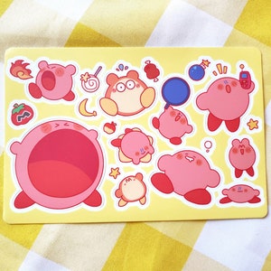 Kirby Vinyl and Clear Sticker Sheets - Etsy