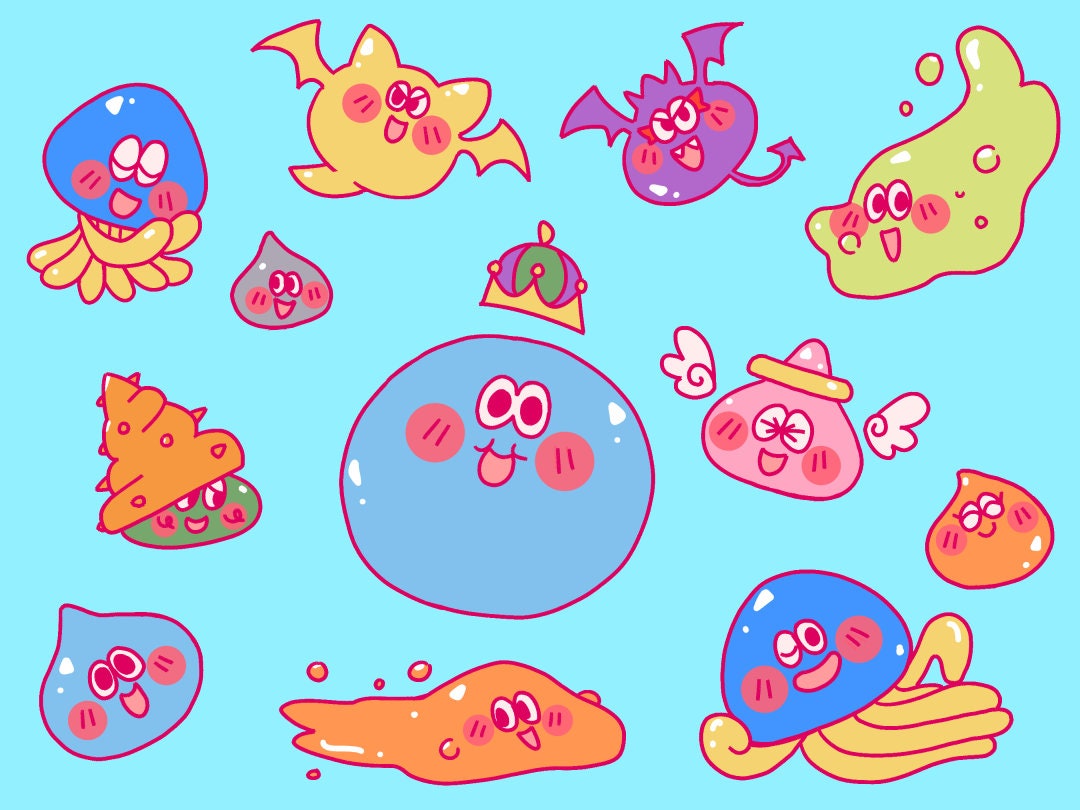 DQ Monsters Vinyl Sticker Sheets - Etsy