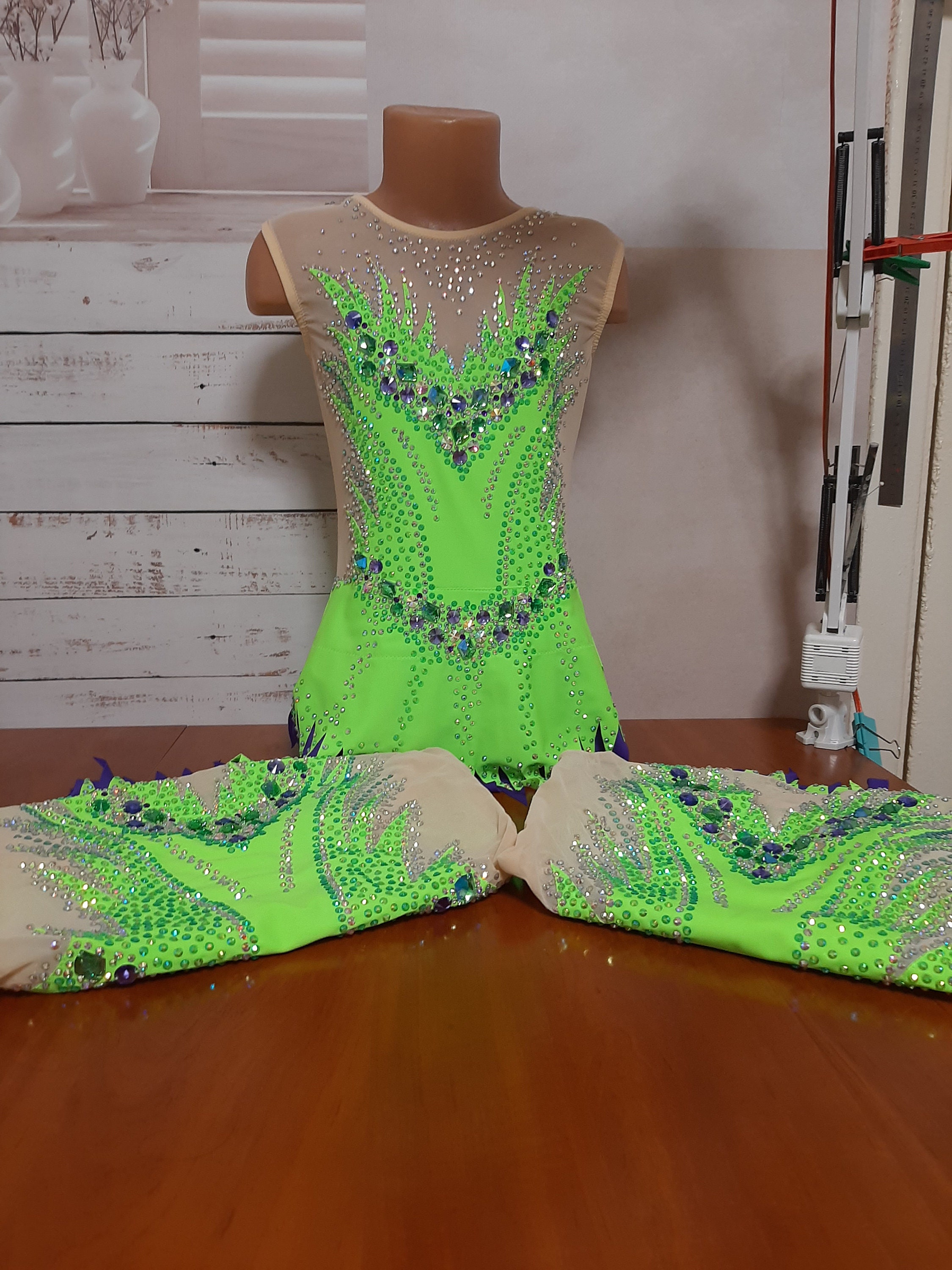 Custom Made Girls Rhythmic Gymnastic Leotard, Jumpsuit or Rhythmic ...