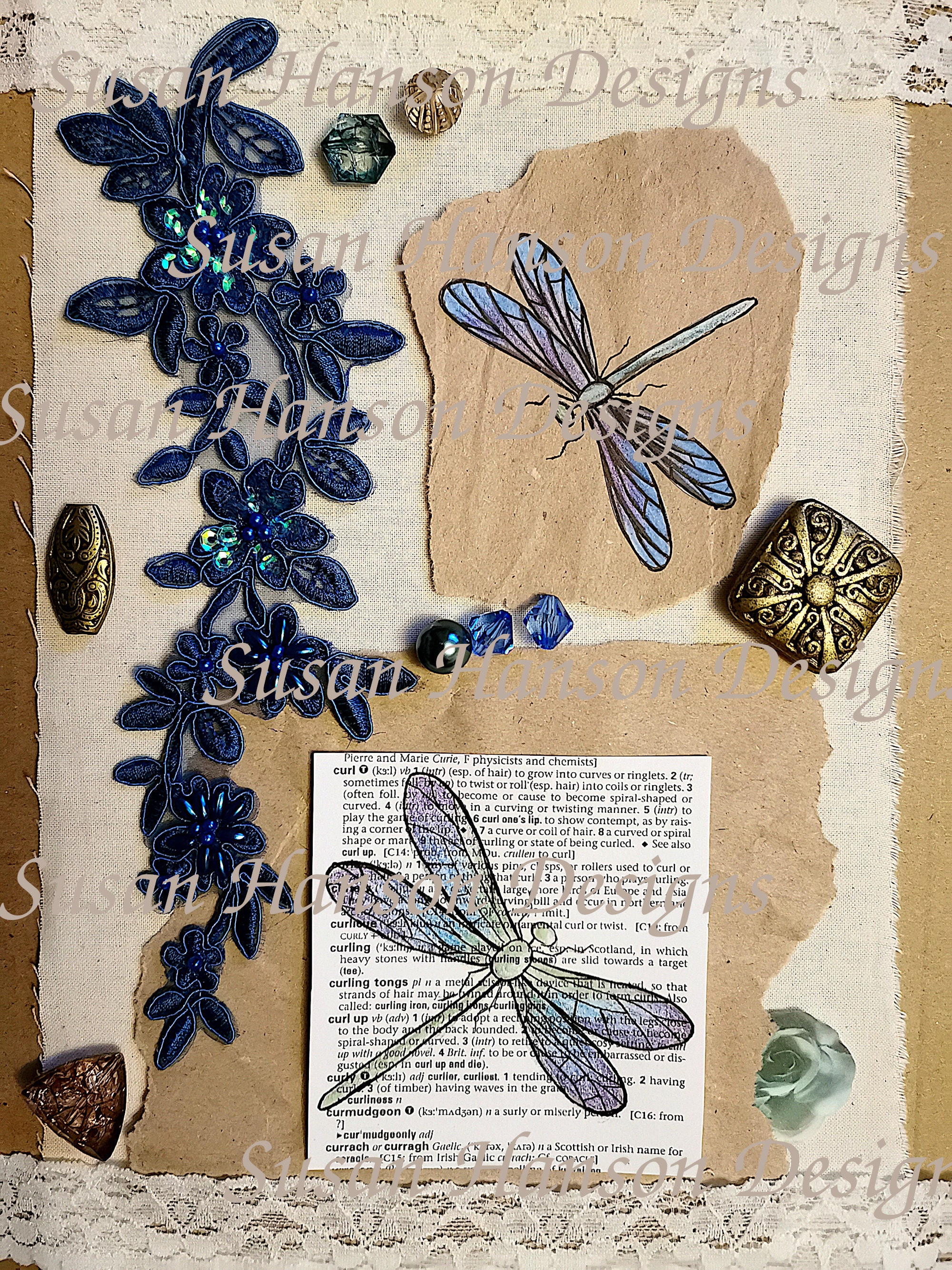 INSTANT DOWNLOAD Set of Dragonfly Trace,cut,drawing Aid,junk Journal ...