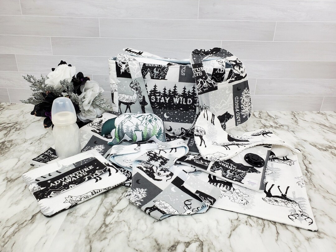 Reborn Doll Accessory Set: Forest Animal Diaper Bag, Blanket, Rattle - Etsy