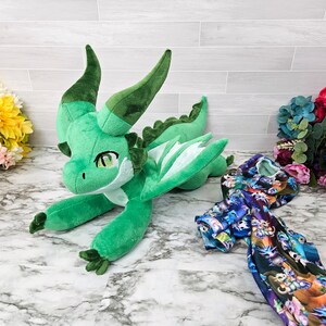 Dragon Cuddle Plush, Green Stuffed Dragon - Etsy