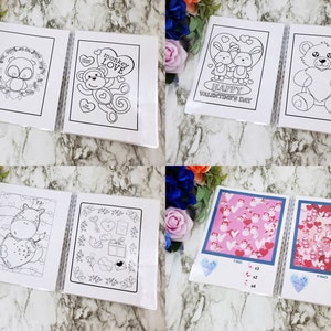 Valentine Coloring Book, Personalized Reusable Activity Book - Etsy