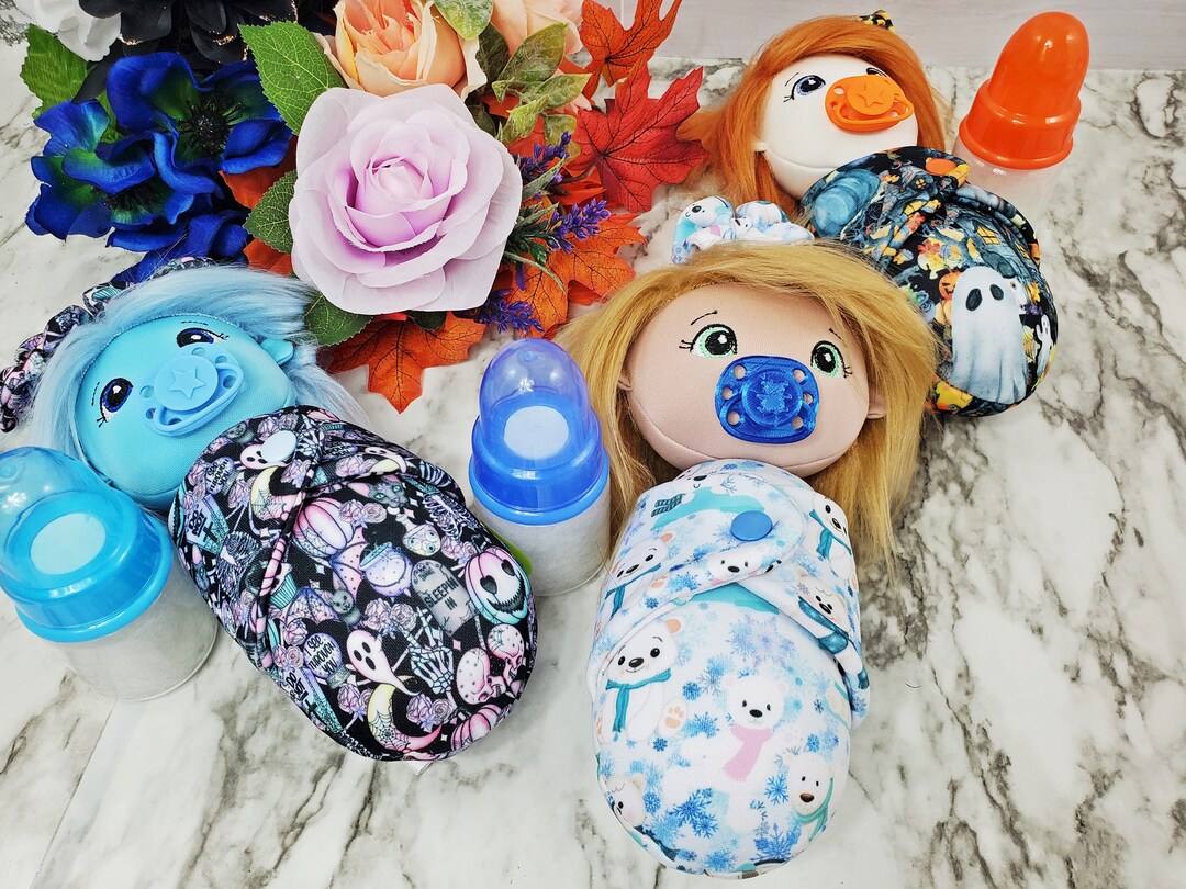 Seasonal Custom Swaddle Doll, 10 or 14 Inch Cloth Soft Doll, Cuddle ...