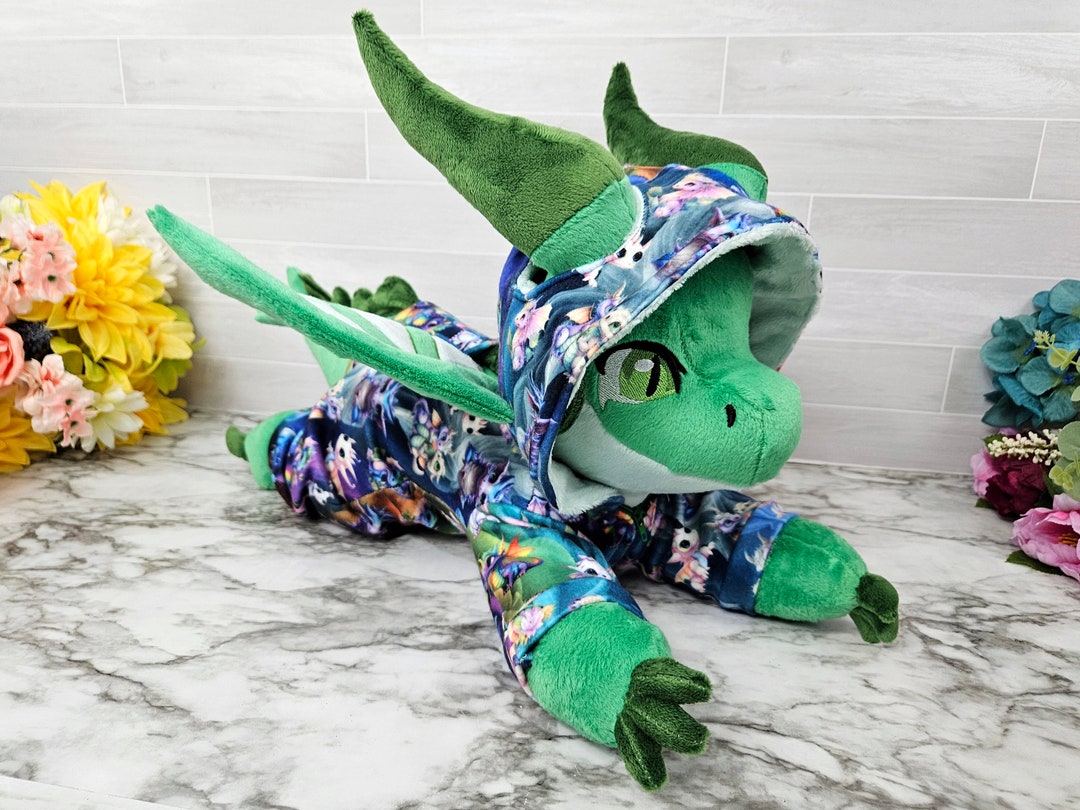 Dragon Cuddle Plush, Green Stuffed Dragon - Etsy