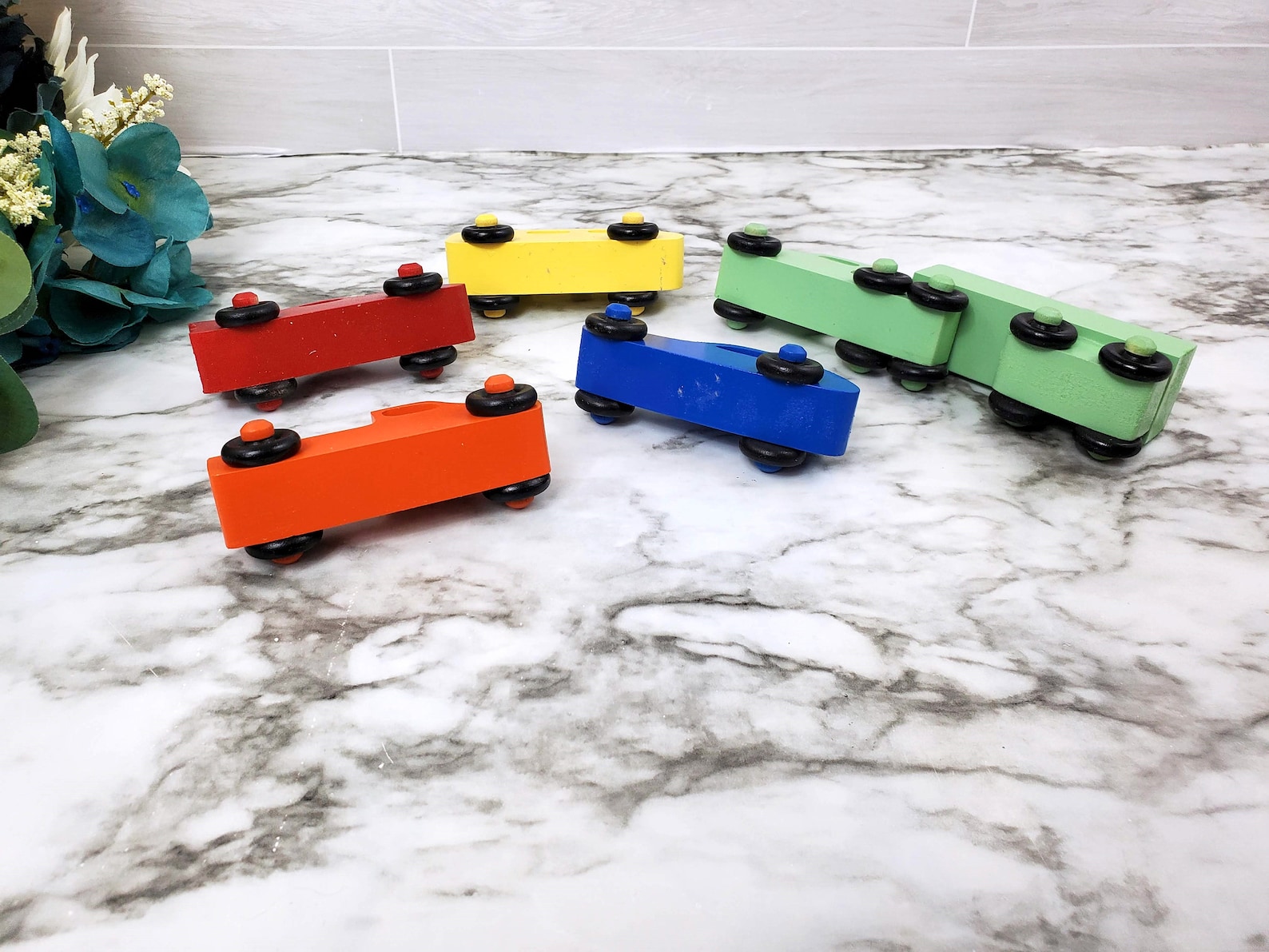 Wooden Car and Truck Set 6 Piece Toy Automobiles Wood - Etsy