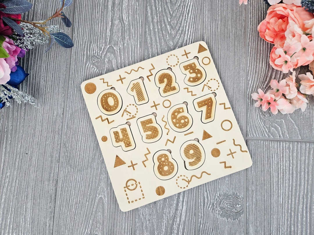 Numbers Wooden Montessori Puzzle - Etsy