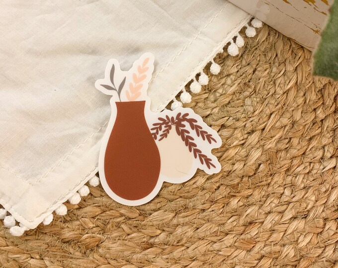 Boho Plant Sticker Sticker Laptop Sticker Boho Potted Plants Sticker ...