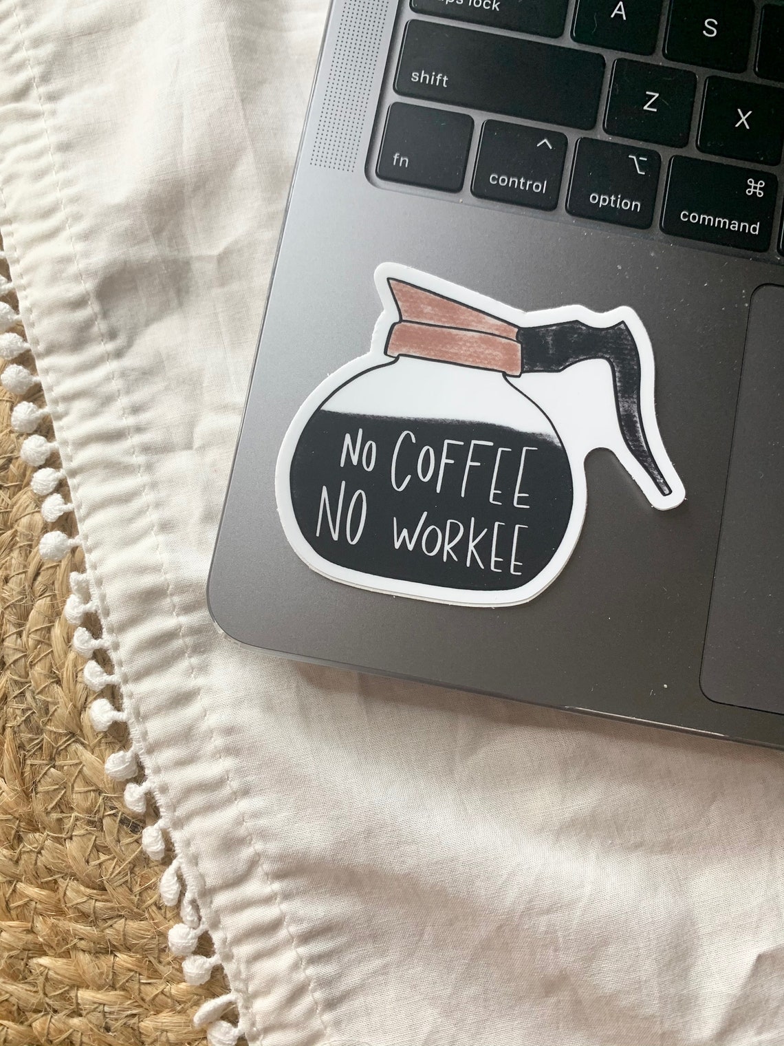 No Coffee No Workee Vinyl Stickers Laptop Stickers Water | Etsy