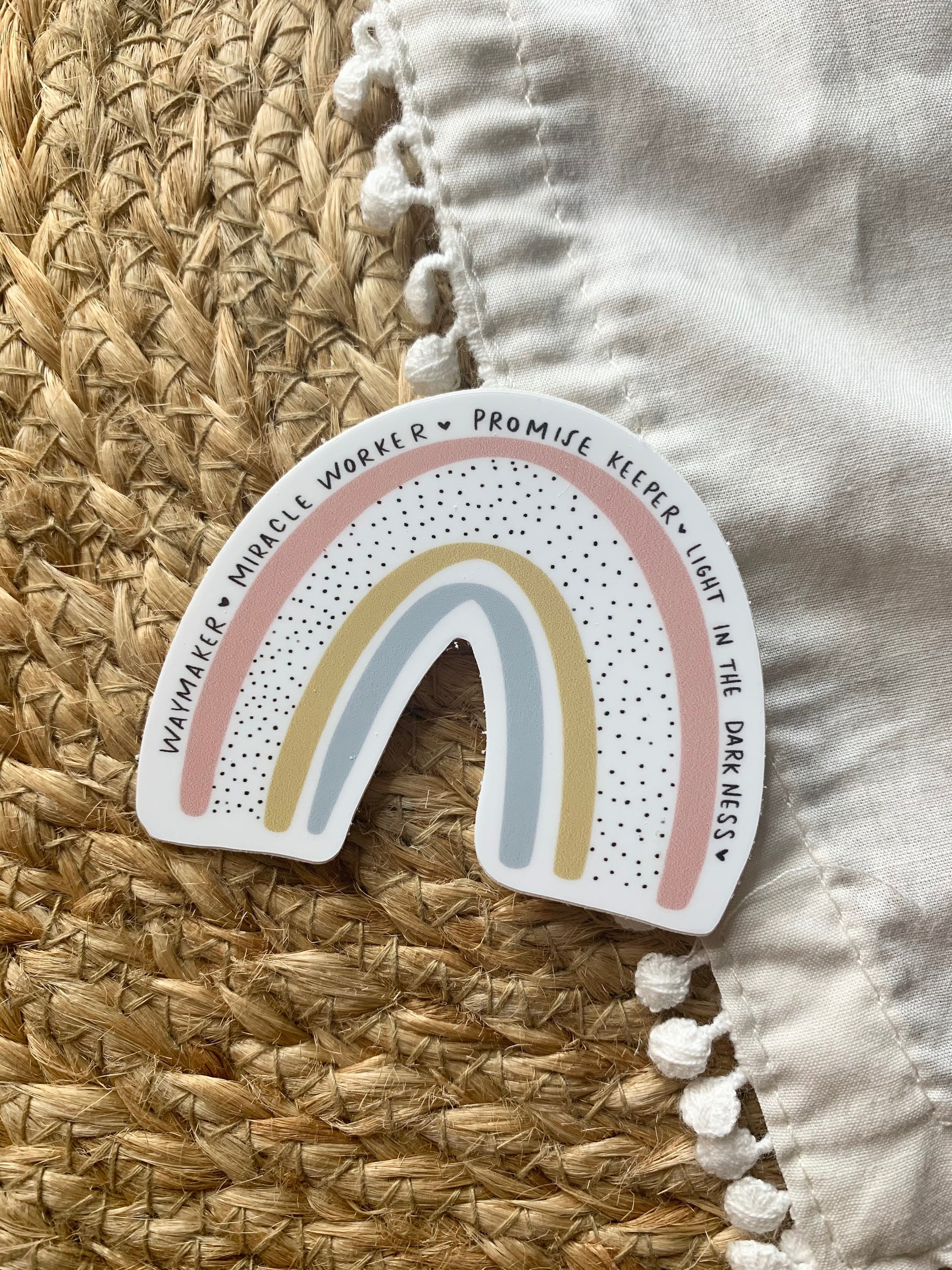 Way Maker Miracle Worker Vinyl Rainbow Sticker Worship | Etsy