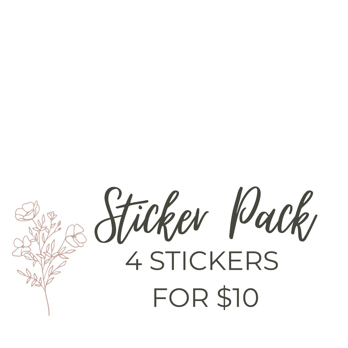 You Pick Sticker Pack//4 Stickers// | Etsy