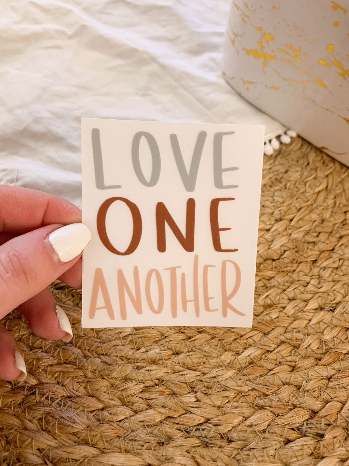 Love One Another Sticker Clear Sticker Vinyl Sticker - Etsy