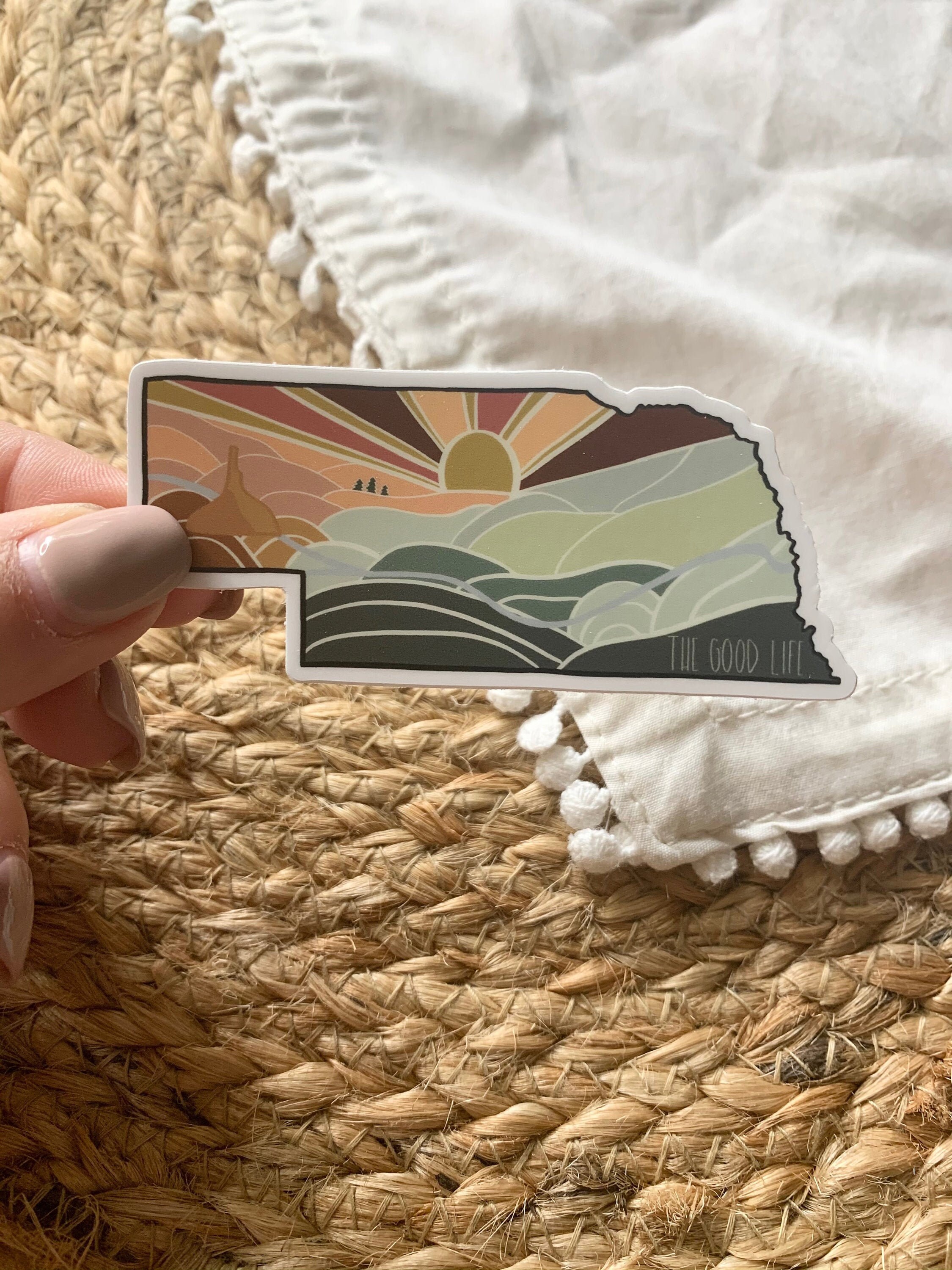 Nebraska the Good Life Vinyl Sticker Nebraska Sticker | Etsy