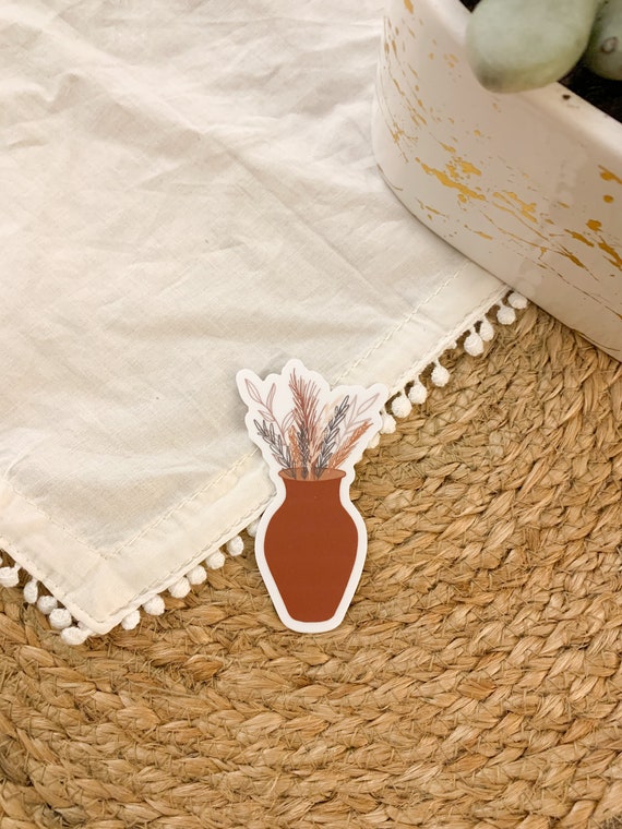 Boho Plant Sticker Potted Plant Boho Boho Sticker - Etsy