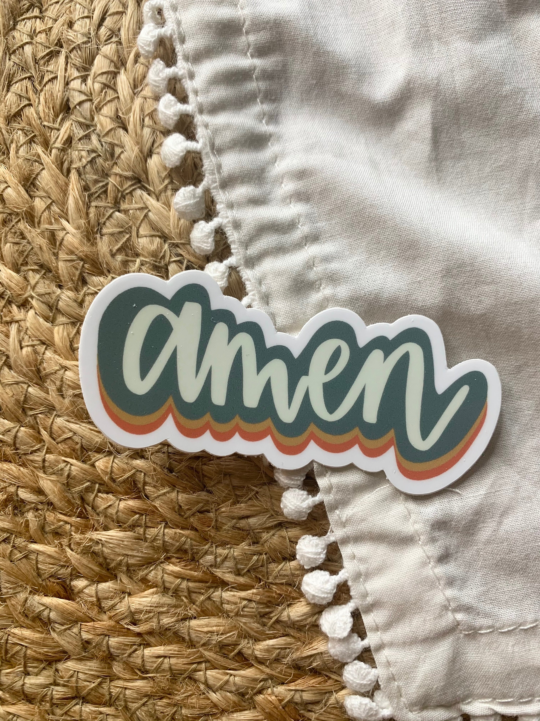 Amen Vinyl Sticker Worship Sticker Christian Sticker | Etsy