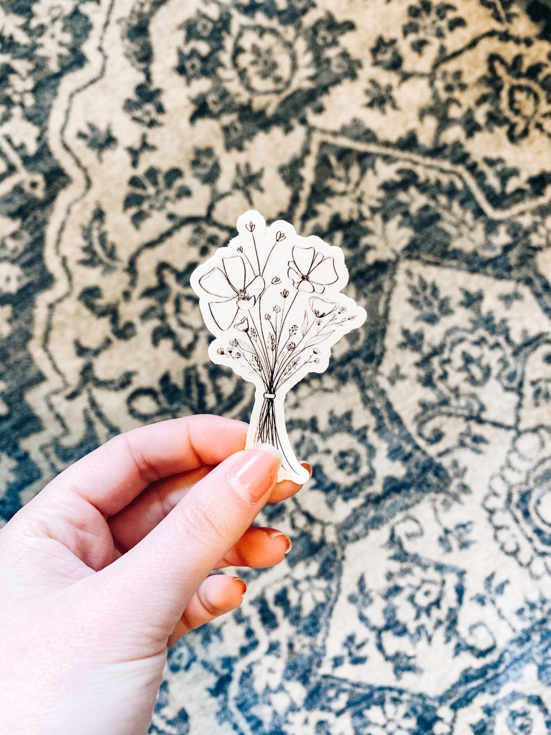 Floral Bouquet Vinyl Stickers - Etsy