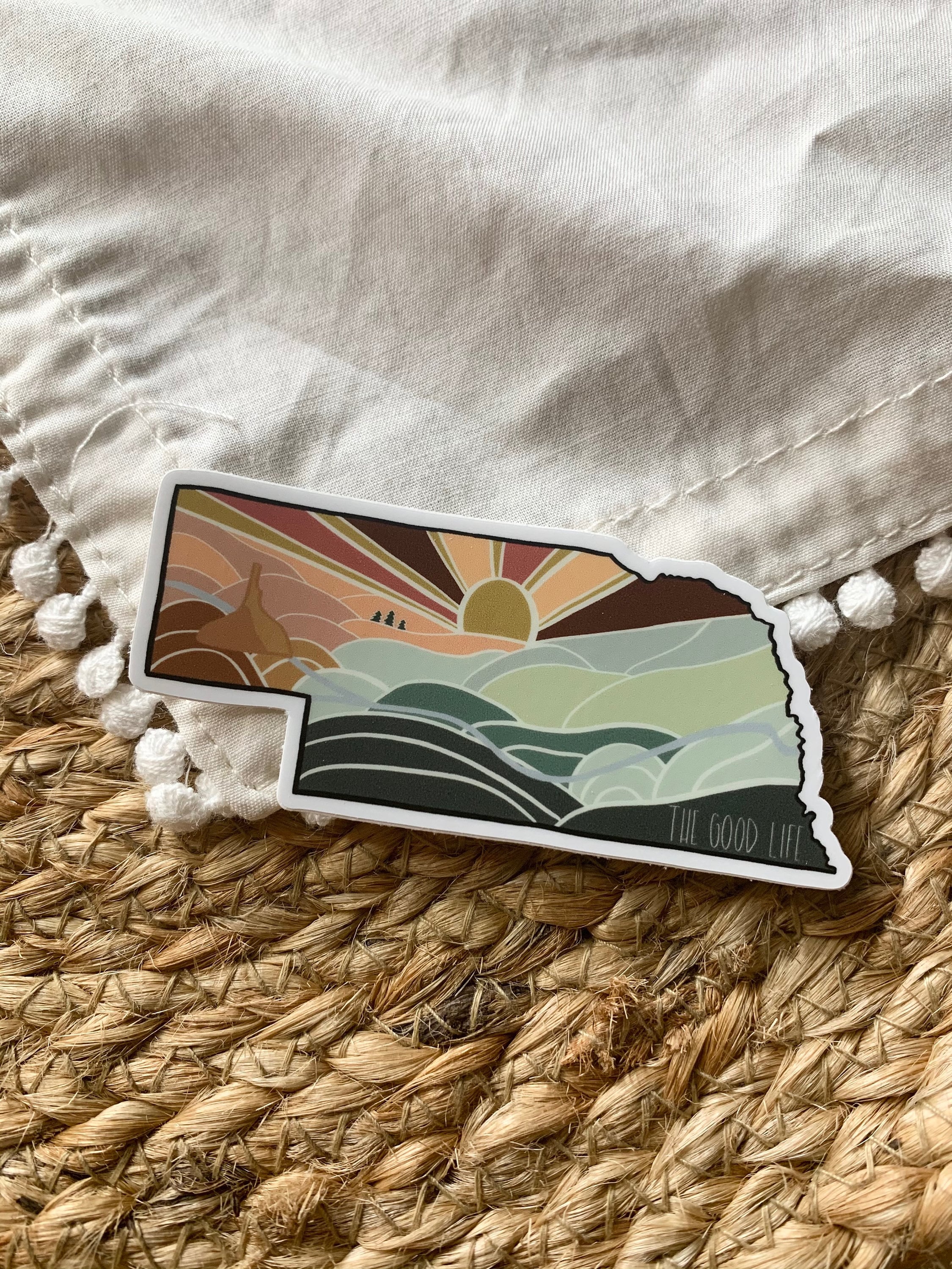 Nebraska the Good Life Vinyl Sticker Nebraska Sticker | Etsy