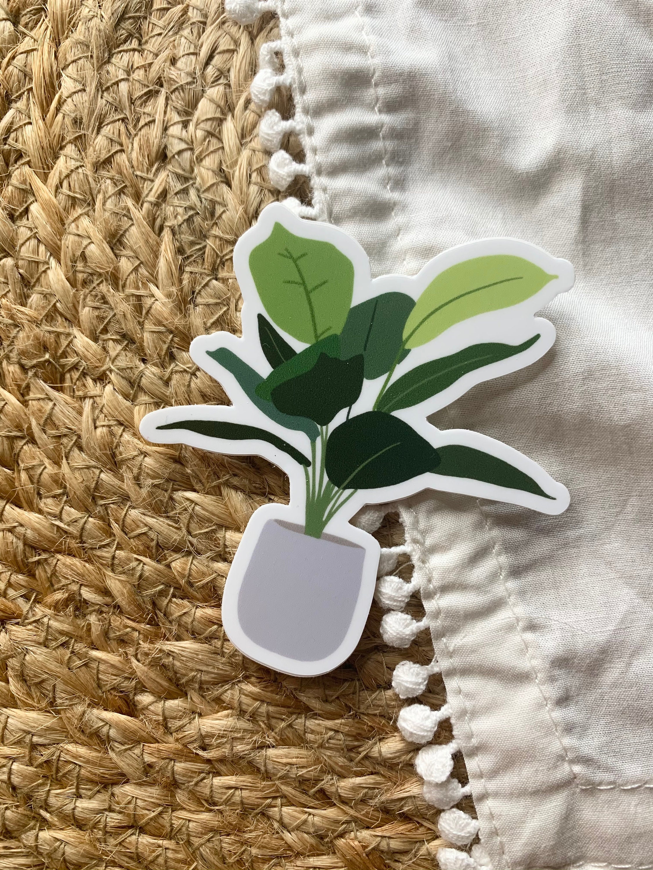 Plant Sticker Vinyl Sticker Potted Plant Sticker Water | Etsy