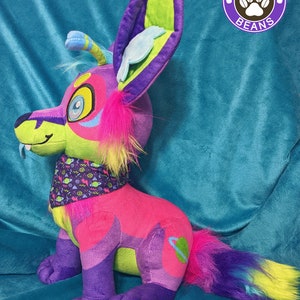 Vaporwave Alien Fennec Plush - Etsy