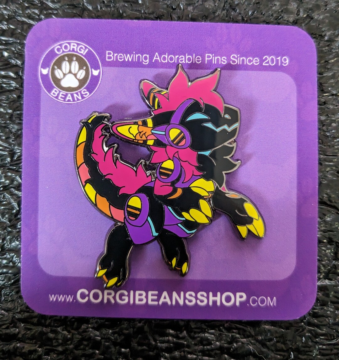 Synthwave Protogen Fursona Pin - Etsy