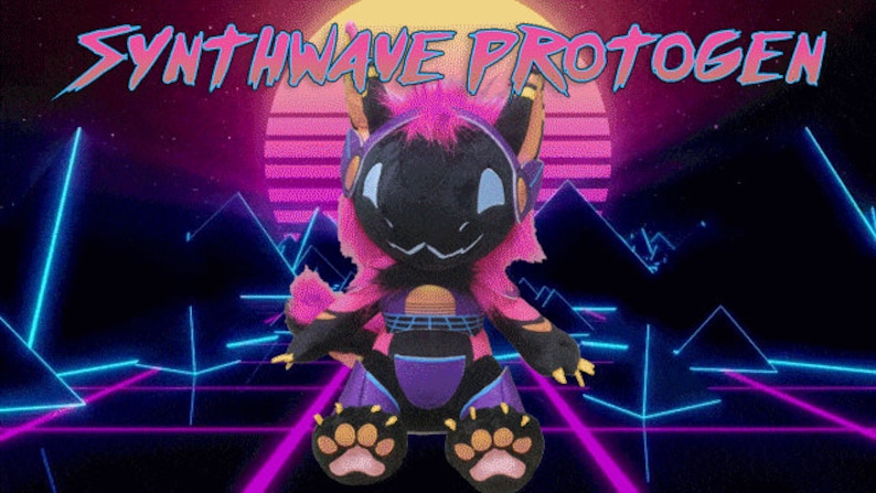 Synthwave Protogen Plush - Etsy UK