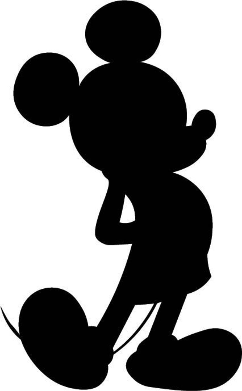 Cartoon Mouse Silhouette - Digital SVG File - Etsy