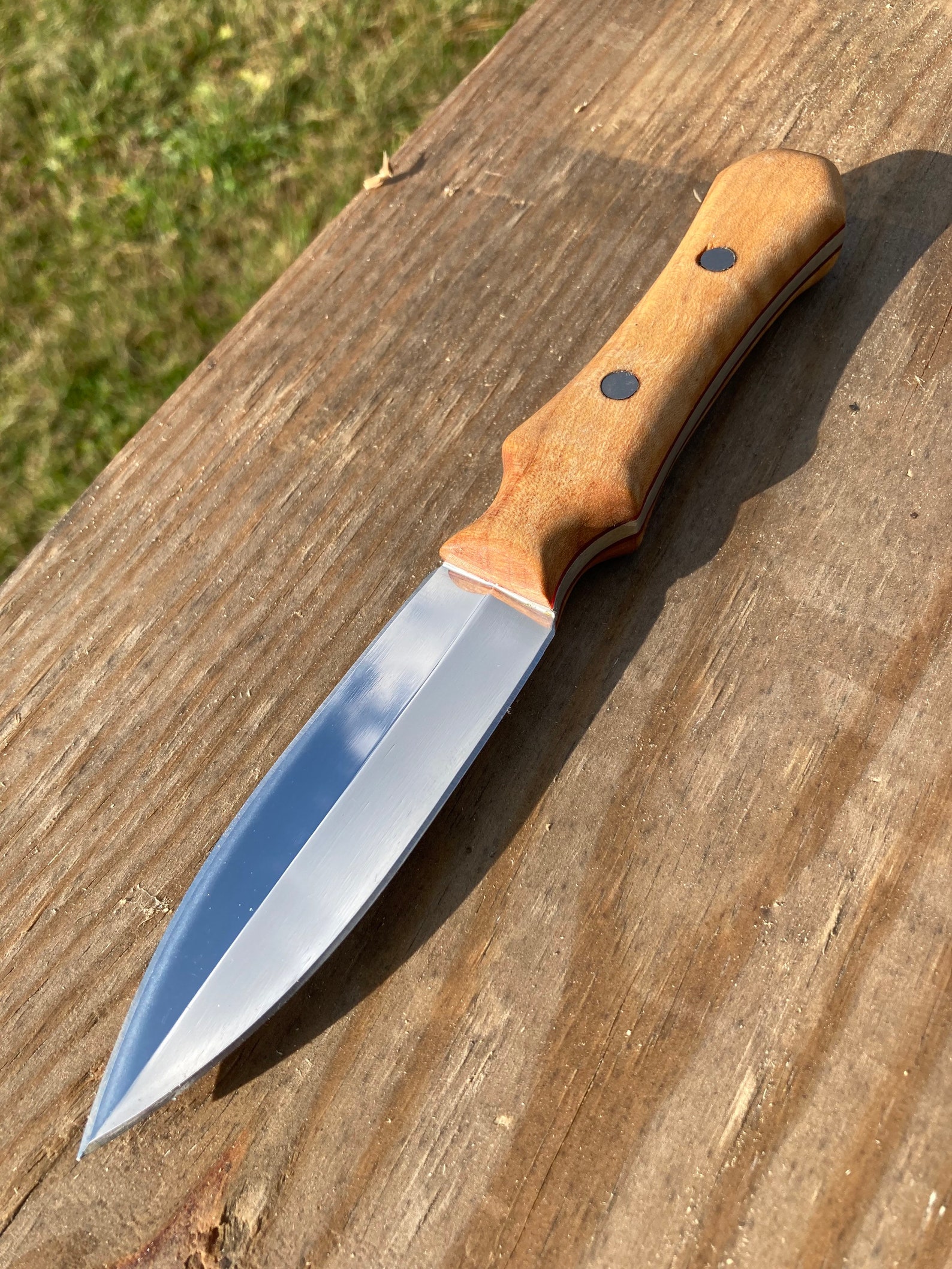 Handmade dagger with cherry wood handle | Etsy