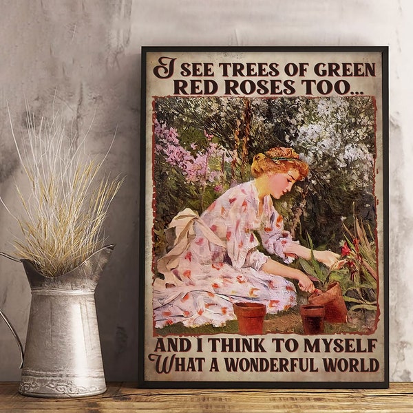 I See Trees of Green What a Wonderful World Poster - Etsy