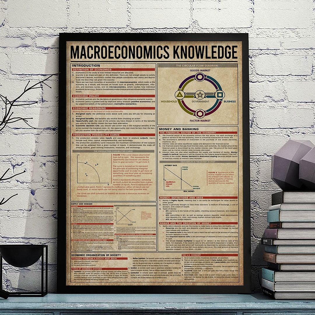 Macroeconomics Knowledge Poster or Canvas Teacher Economics - Etsy