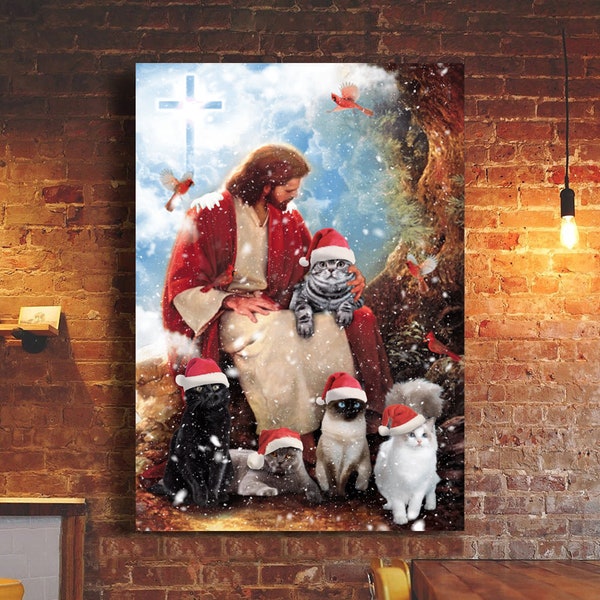 Jesus With Cat - Etsy