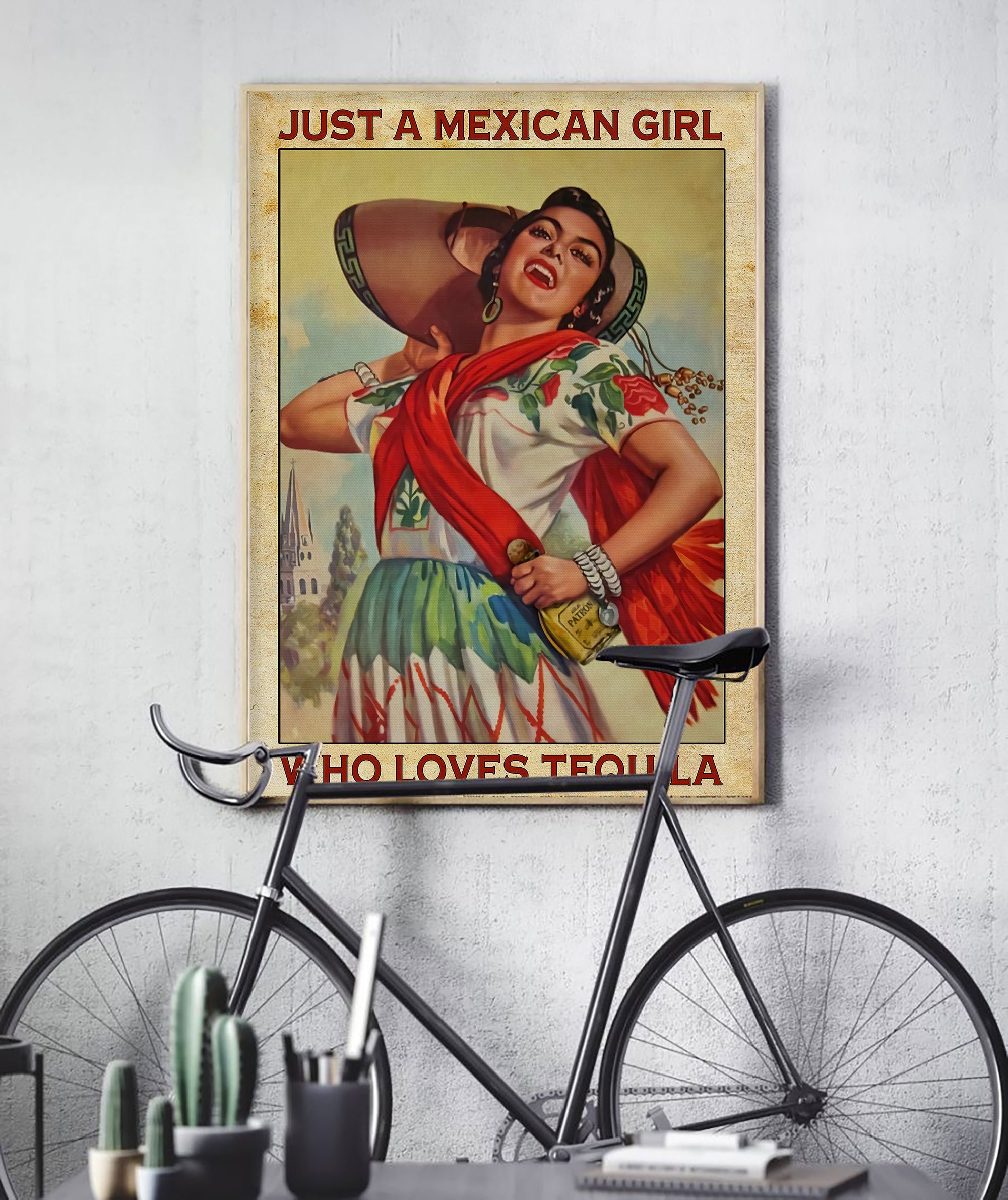 Just A Mexican Girl Who Loves Tequila Poster or Canvas Beauty - Etsy