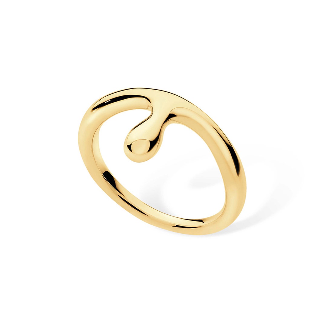 Gold Vermeil Dripping Ring - Etsy