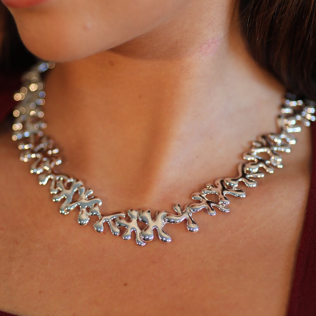 Adjustable Splash Necklace, Molton Necklace, Bespoke Jewellery ...