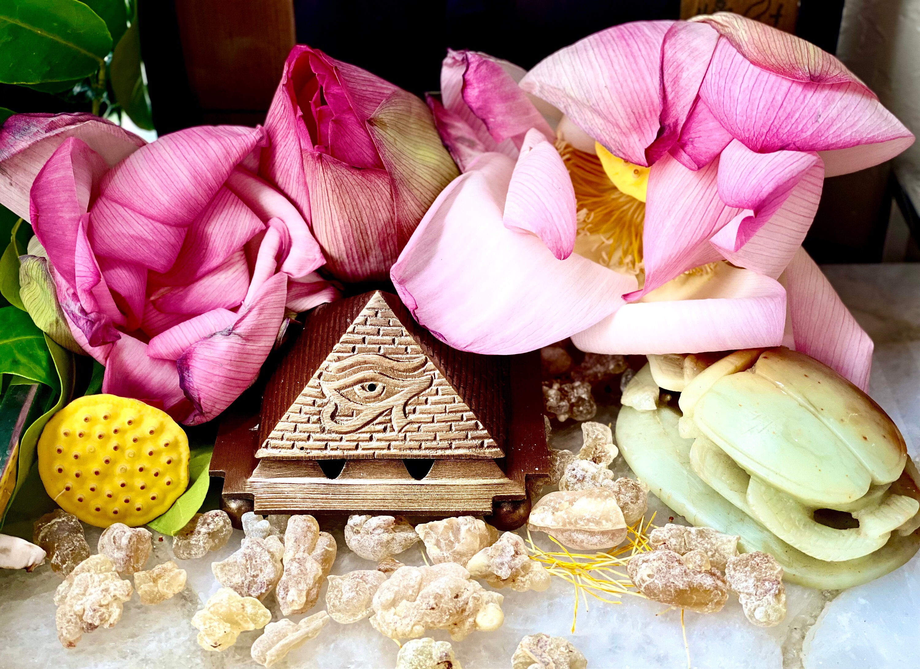 Egyptian Pyramid Incense Burner Resins Solid Brass Incense Brass Burner ...