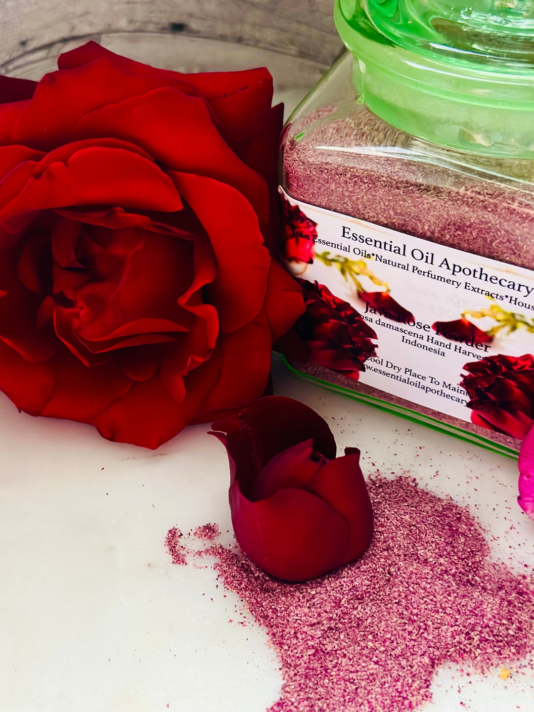 Rose Powder Pure Rosa Damascena Dried Flowers No Fillers No Pesticides ...