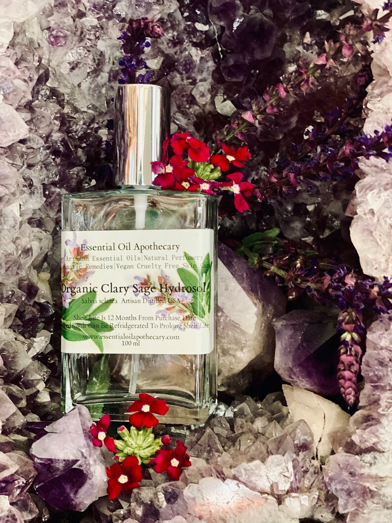 Clary Sage Hydrosol Salvia Sclarea Artisan Distilled Usa Etsy