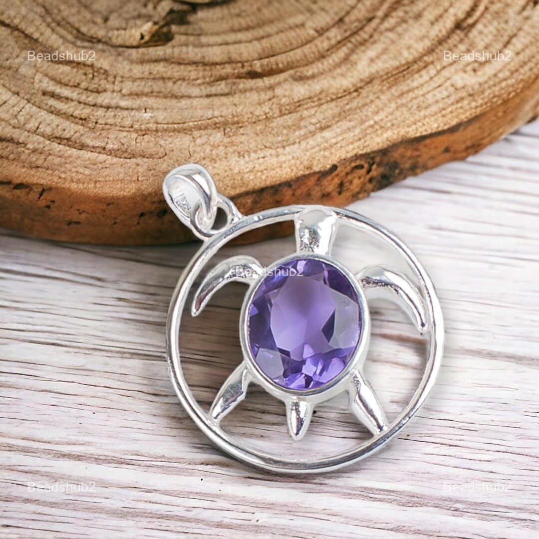 Iolite Pendant for Girls, Oval Stone Pendant Jewelry, Oval Gemstone ...