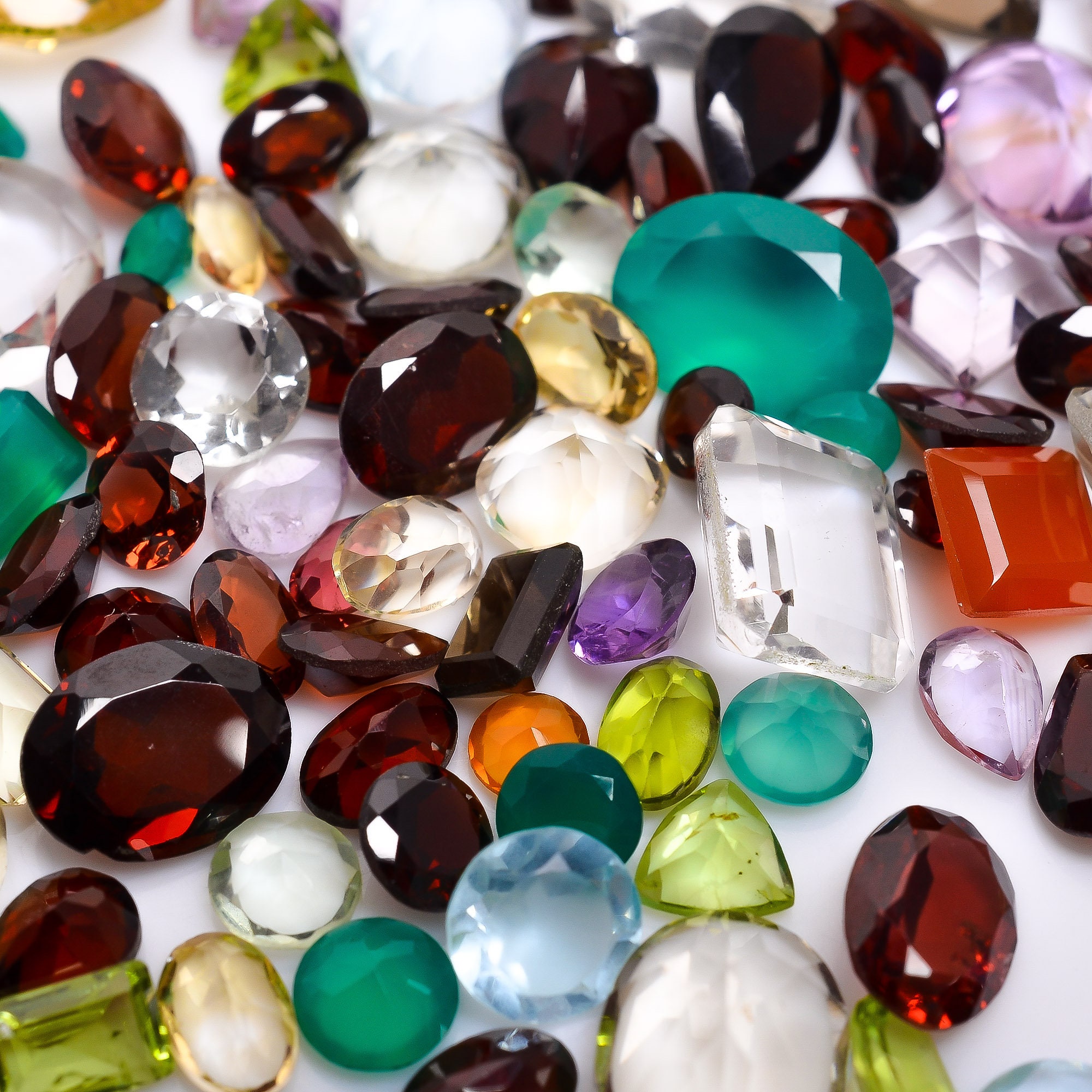 100 Cts Mixed Loose Gemstones Multi Color Stone Mix Shape - Etsy
