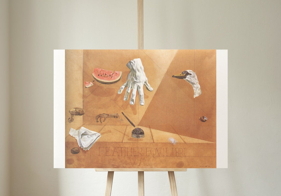 Salvador Dali Feather Equilibrium, Abstract Wall Art, AI Art, Digital ...