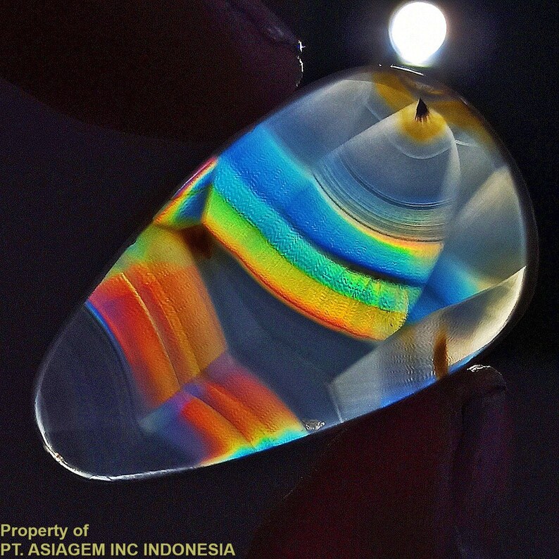 Jewelry & Beauty 11ct 'A' Grade Rainbow IRIS AGATE ~Multi-Color Fire~ 1 ...