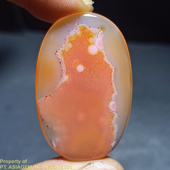 Craft Supplies & Tools 22ct Natural Picture Agate ~Rare 3D Golden Brown ...